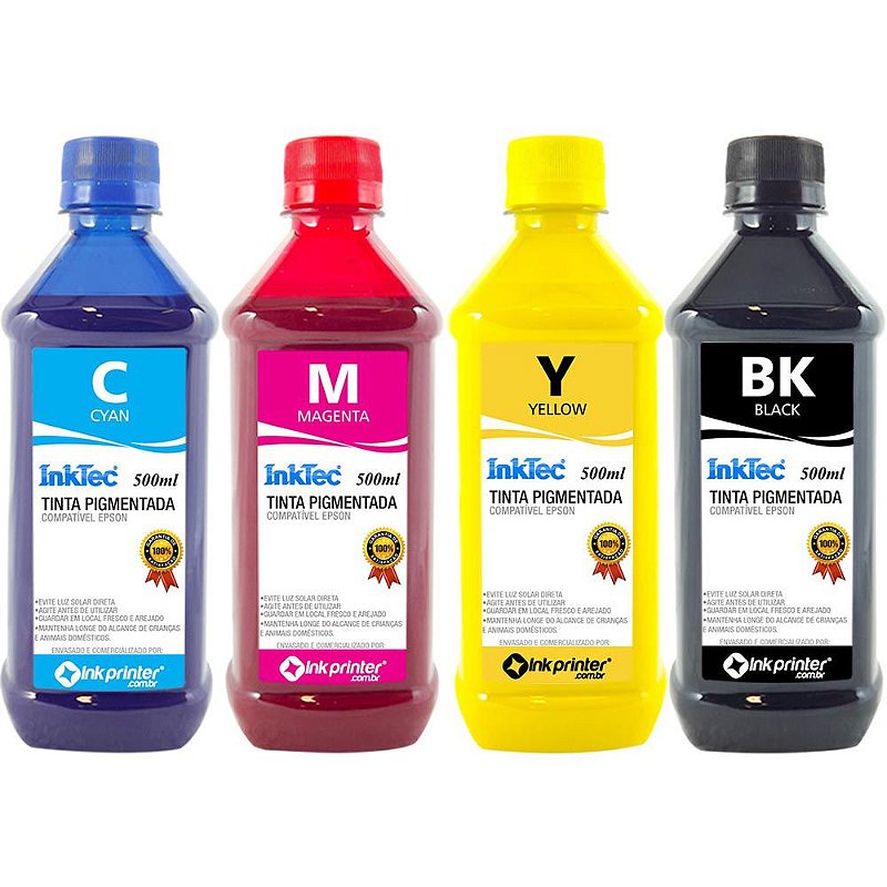 Tinta InkTec Pigmentada para Impressora Epson (4x500ml) - Tintas para ...