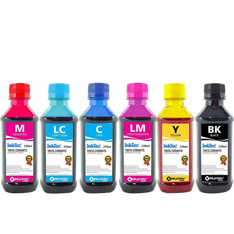 Tinta Corante InkTec para Impressora Epson (6x250ml) - Tintas para ...
