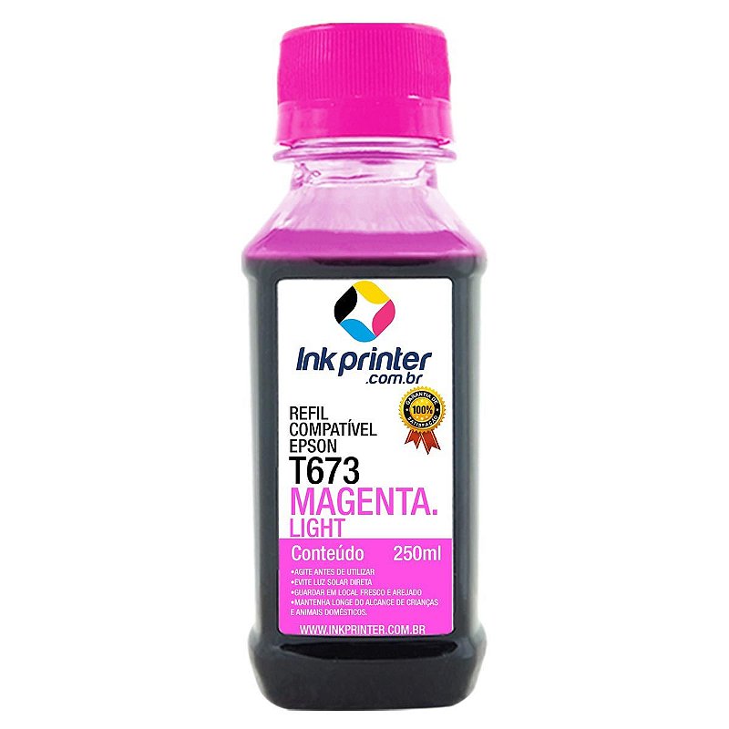 Tinta para Epson L800 - Magenta Light - Compatível InkPrinter (T673 ...