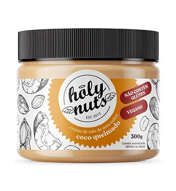 CREME DE MIX DE NUTS SABOR COCO QUEIMADO - Holy Nuts