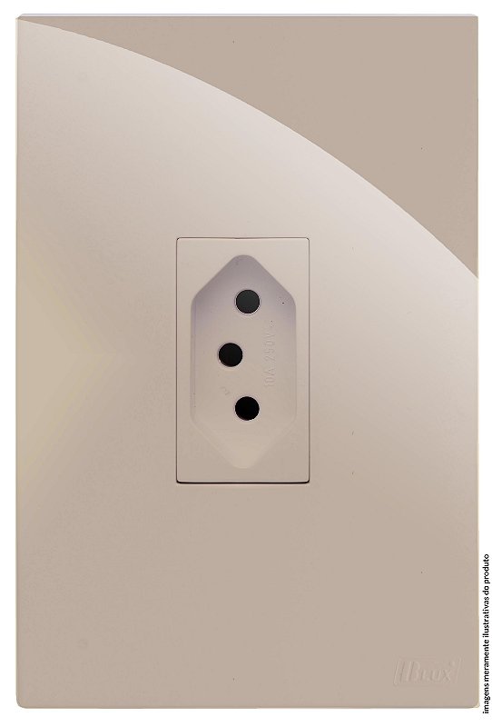 CJ TOMADA 10A VERTICAL 4X2 - RECTA AREIA GLOSS - AG Leste Materiais