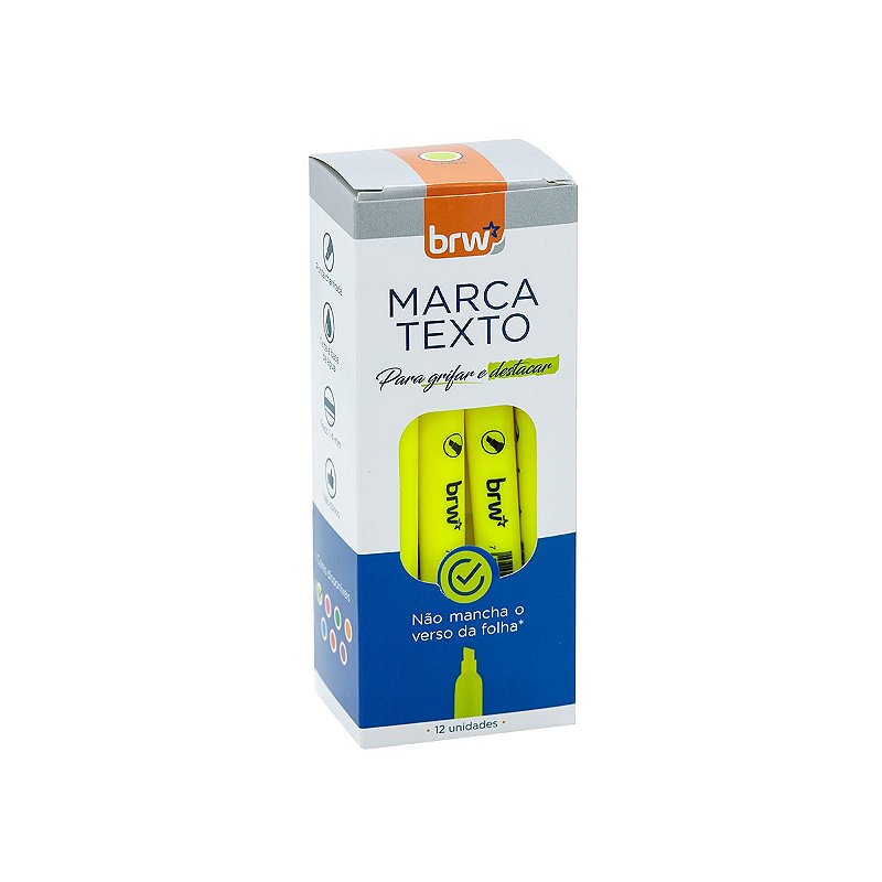 Caneta Marca Texto Fluorescente Brw Caixa Com 12 - Redomma: Ofertas Imperdíveis em Produtos para ...