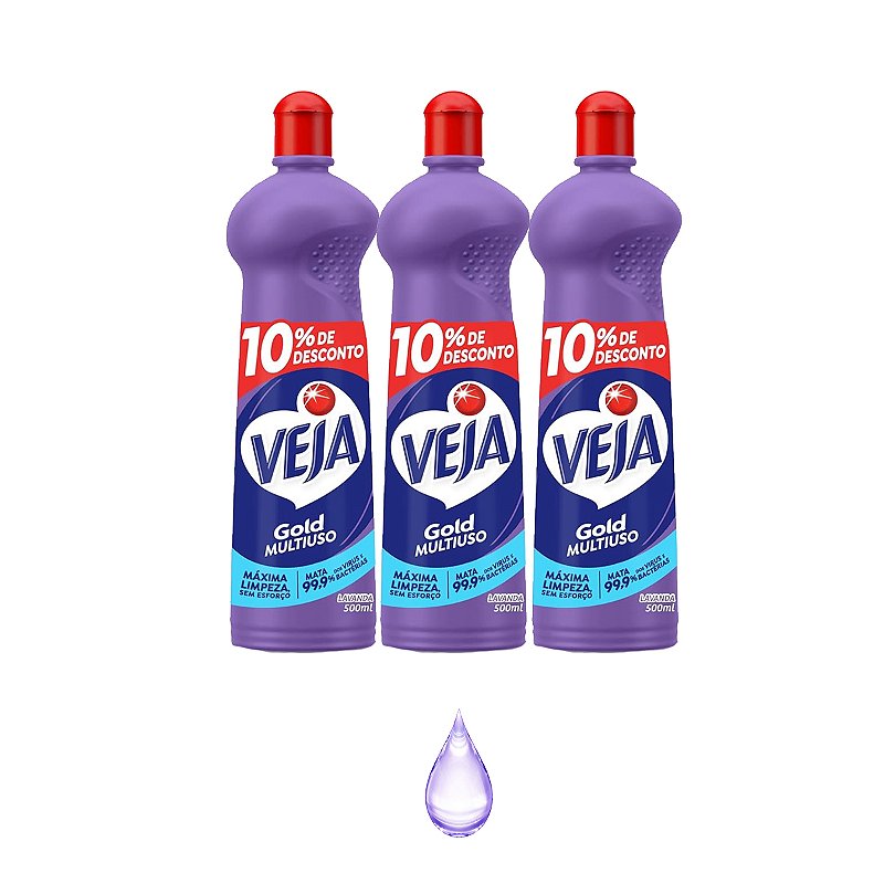 Limpador Veja Gold MultiUso Lavanda 500ml - Redomma: Ofertas ...