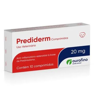 Prediderm 20 mg - Ourofino 10 comprimidos - BichosPetshop