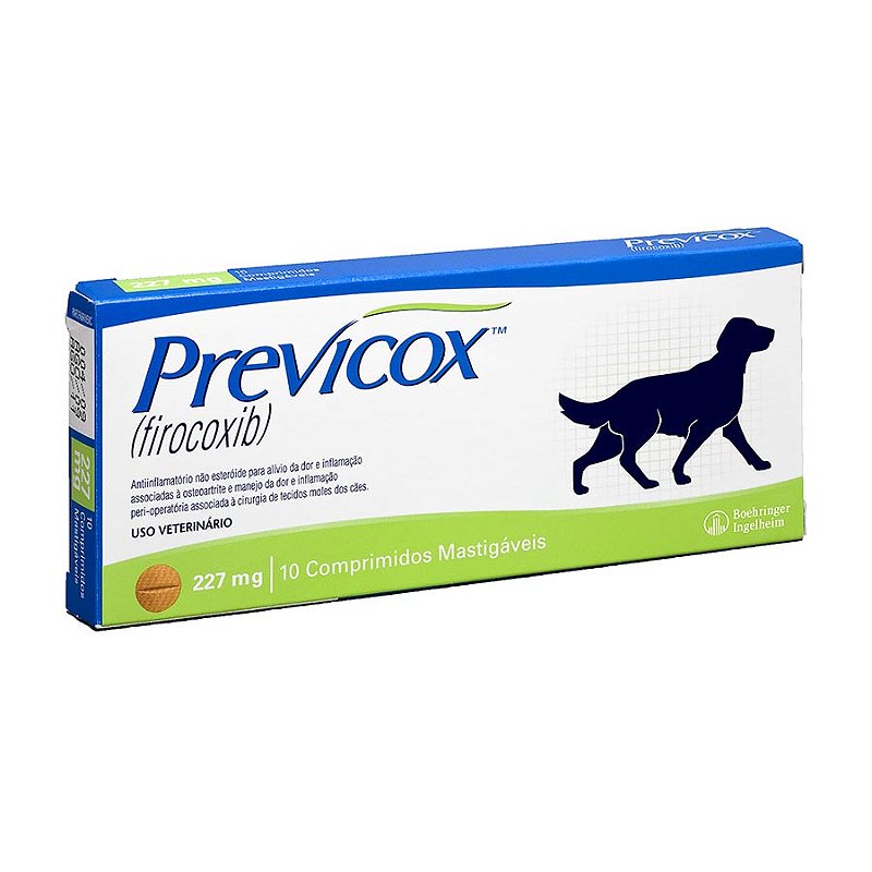 Previcox Boehringer Ingelheim 227 Mg Cx C/10 Comprimidos - BichosPetshop