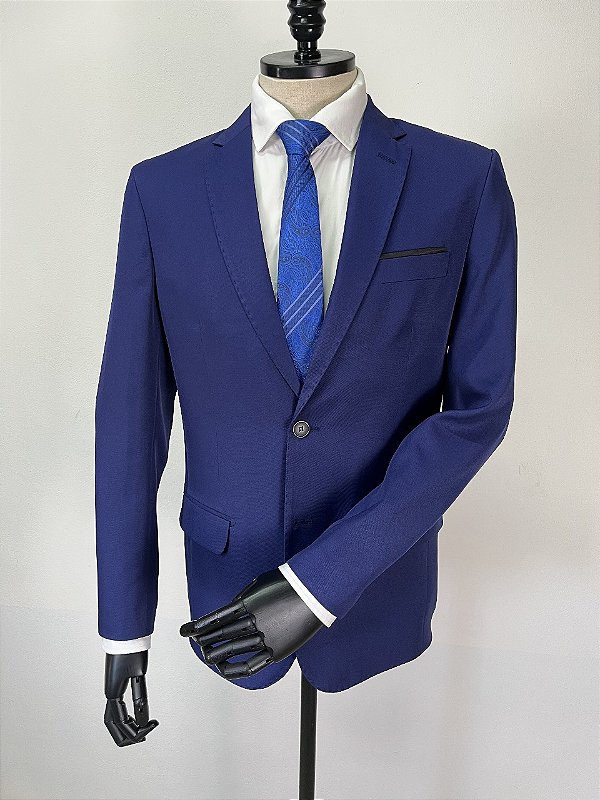 Terno Plus Size, microfibra , tamanhos grandes, azul navy ferrantelli ...