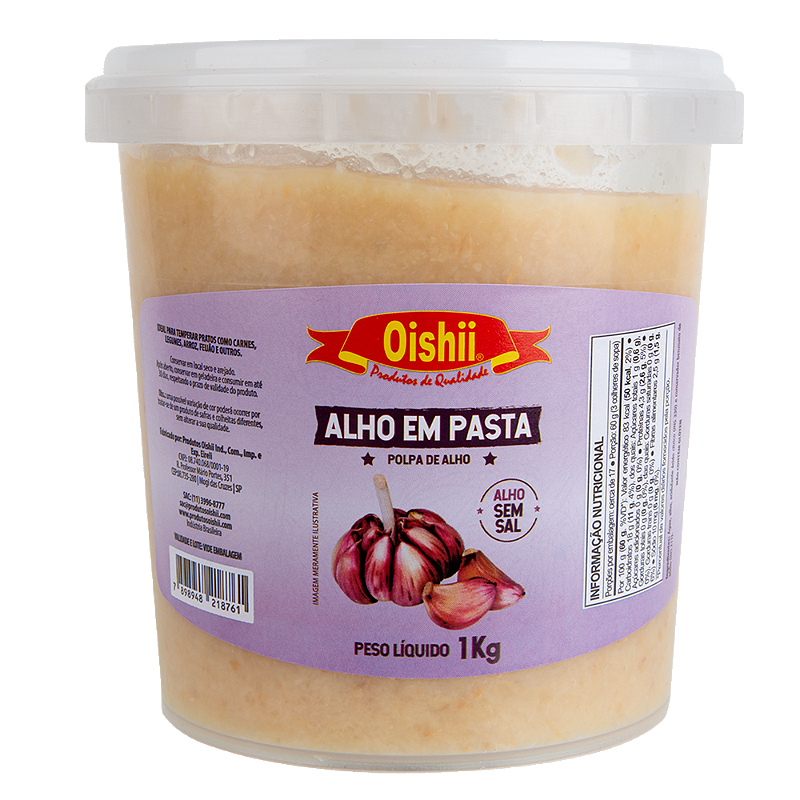 Alho Em Pasta Sem Sal 1kg - Produtos Oishii