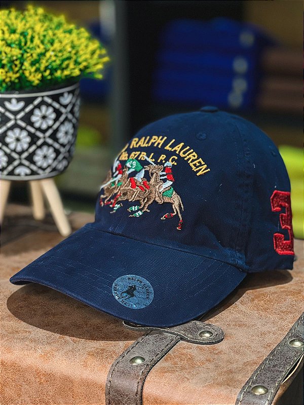 Boné Ralph Lauren Polo Players N°3 Azul Marinho - HERRERA BRAND