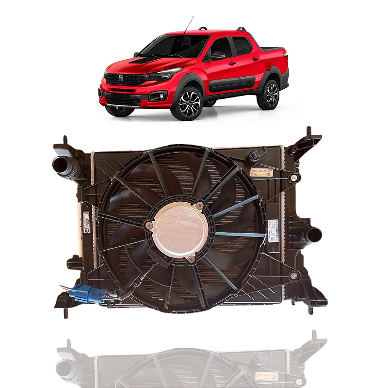 Kit radiador fiat strada 1.3 2020 - Radiadores Santo Antônio