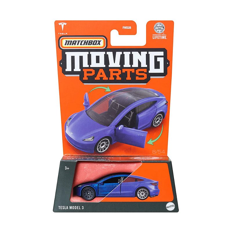 Matchbox Tesla Model 3 - Moving Parts - Mini Hunts