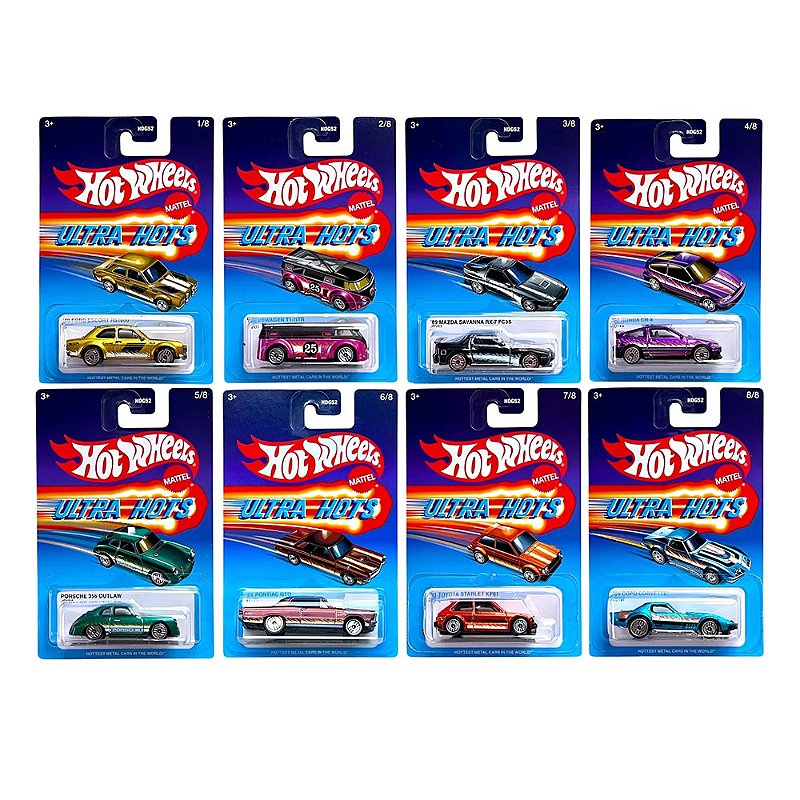 Hot Wheels Ultra Hots - Set com 8 miniaturas - HDG52-944G - Mini Hunts