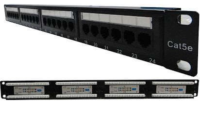 PATCH PANEL 24 PORTAS RJ45 CAT.5E - 62230042-1 (Imagens ilustrativas ...