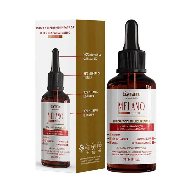 Biomarine Melano Fluid MultiClareador para Melasma Fluido 30ml ...