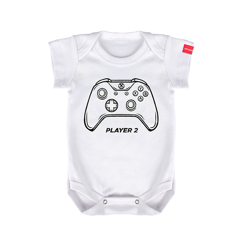 Body Bebê Player 2 Xbox Branco - Atacado Art Rock