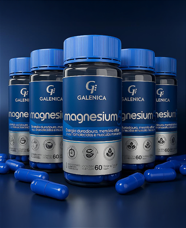 Magnesium 5 – 5 Potes | O Magnésio da Nova Geração com Treonato - Galenica