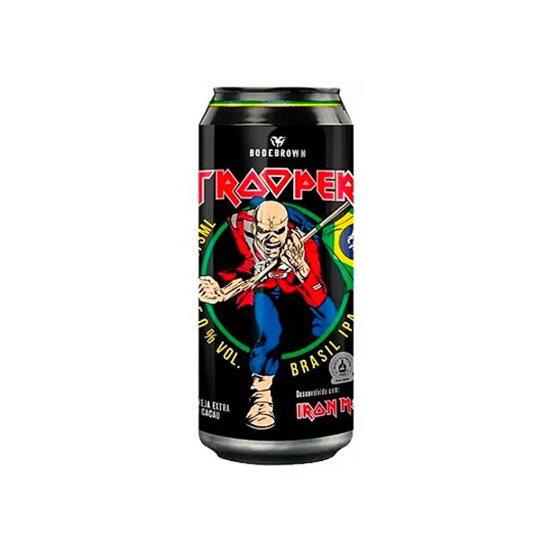 CERVEJA BODEBROWN TROOPER LATA - LATA 473ml - Bera Brasil - Essa é a ...