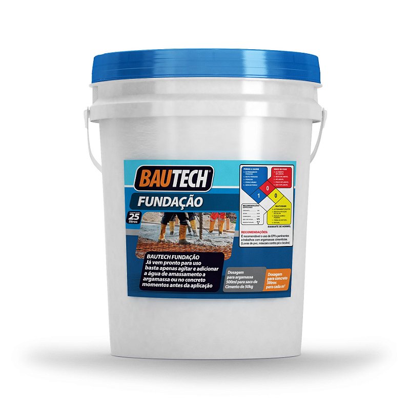 Bautech Fundação Balde 25lts - Impercid Impermeabilizantes