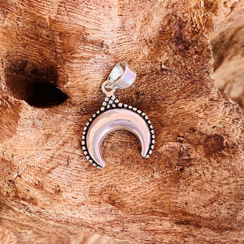 Pingente Meia Lua Bali - Onda de Pratas