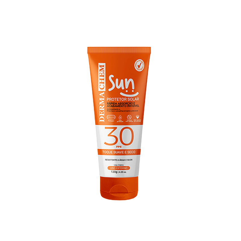 Protetor solar Fps 30 Facial 120g Sun-Dermachem - Make Lovely