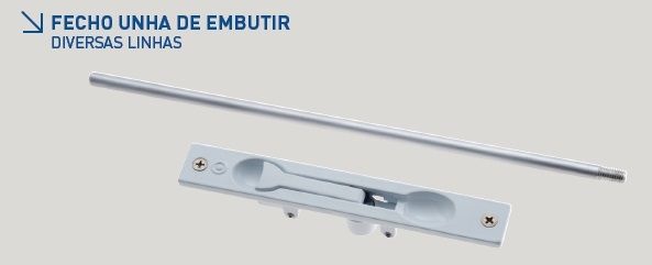 FEC-509-FECHO GATILHO DE EMBUTIR - LG - ALLUWEB SHOPPING DO ALUMINIO