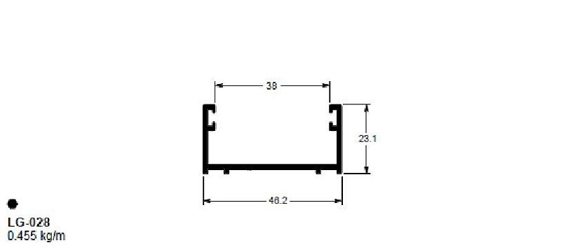 LG-028(32-028) 2,73 KG BARRA 6,00 ML LG - ALLUWEB SHOPPING DO ALUMINIO