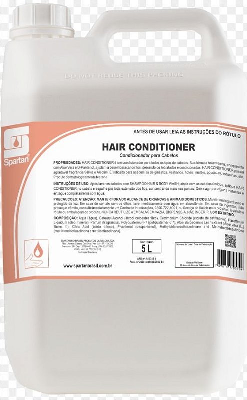 Condicionador P/ Cabelos Hair Conditioner 5 Litros Spartan | Jm Imper ...