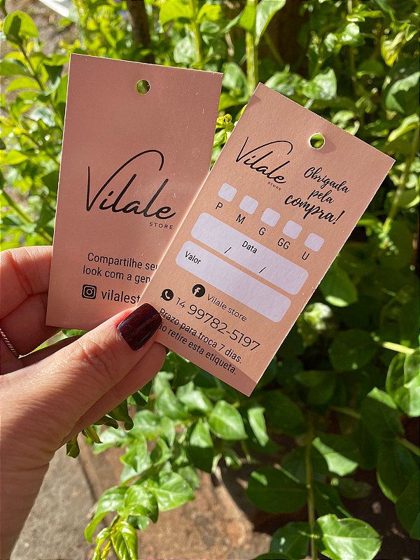 Tags para Roupas - Papelaria Personalizada da Já