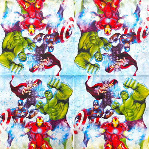 Guardanapo para Decoupage 33x33 Marvel - Jully Malzoni Atelie | Costura ...