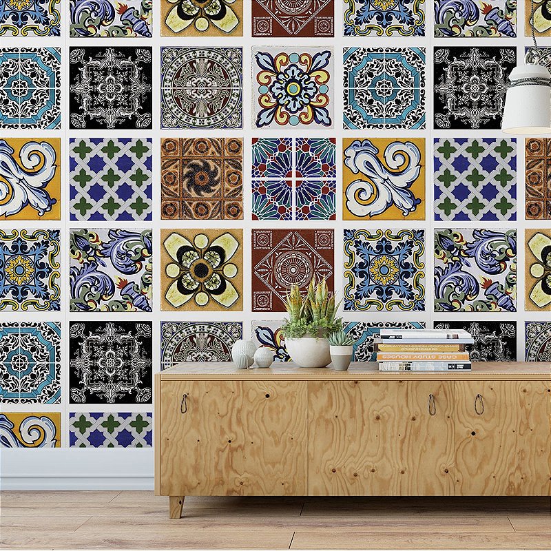 Papel de Parede Azulejo 004 - Malires Gráfica