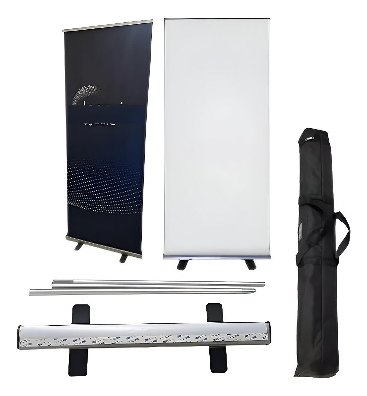 Porta Banner Roll-up Suporte Banner Estrutura 80x200cm - Flash ...