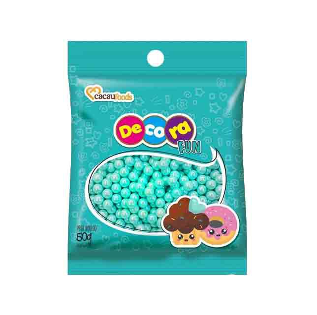Decora Fun Confeito Pérola Big Azul 50g Cacau Foods - Tudo para sua ...