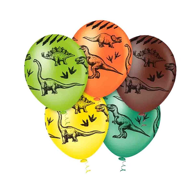 Balão Bexiga Dinossauro Sortido Nº10 c/ 25 Un - Pic Pic - Tudo para sua ...