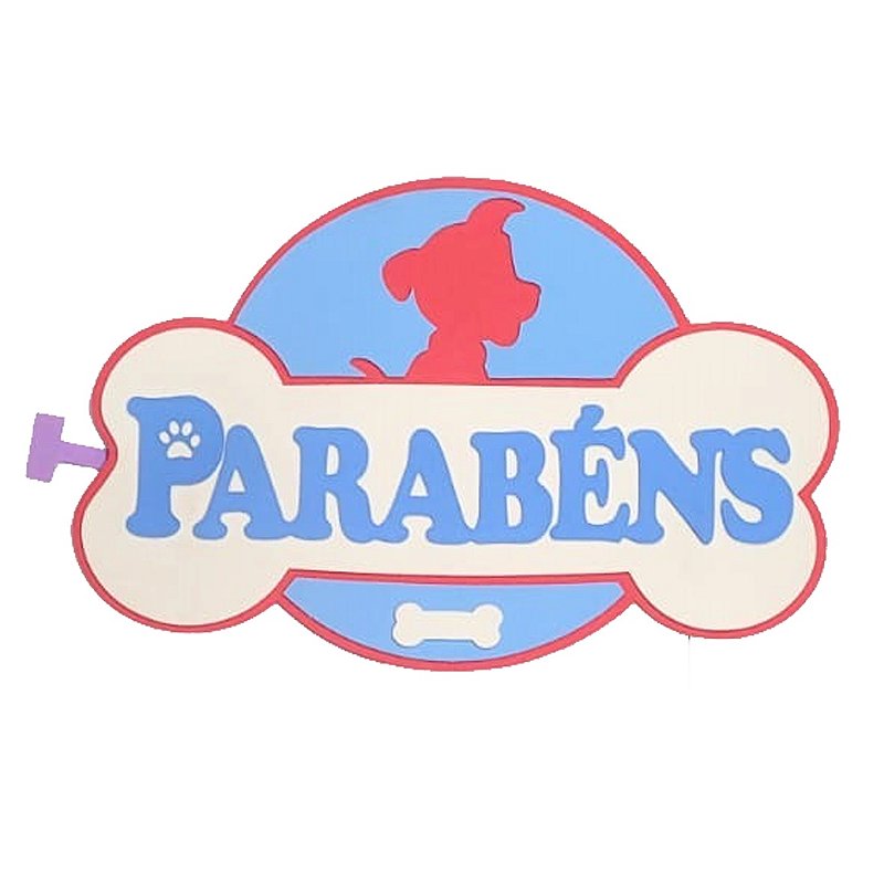 Enfeite de Parede em EVA Painel Parabéns Dog – Piffer - Tudo para sua ...