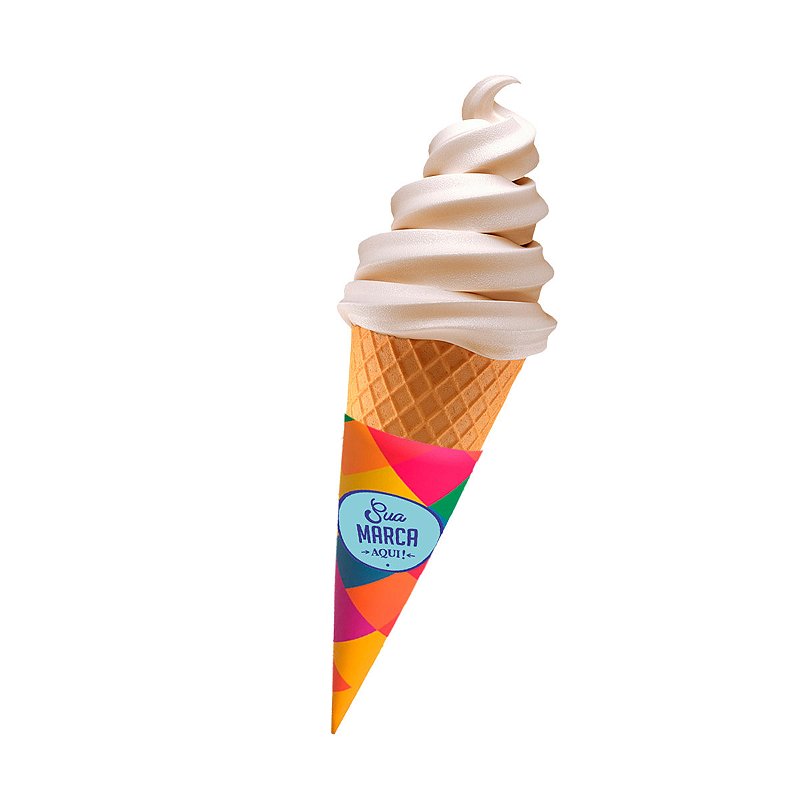 Cone de papel personalizado para casquinha sorvete expresso - Trama - Embalagens e Etiquetas
