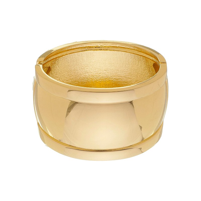 Bracelete Geométrico Largo Dourado - Carol Ferrera