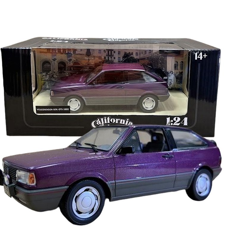 Miniatura carro Volkswagen Gol GTS 1992 Roxo 1/24 - AutoMOTIVO Store