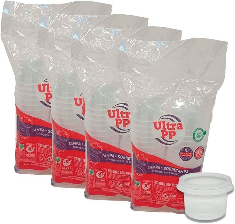 KIT POTE PP 140ML REDONDO 25 UND ULTRA - Stock Embalagens