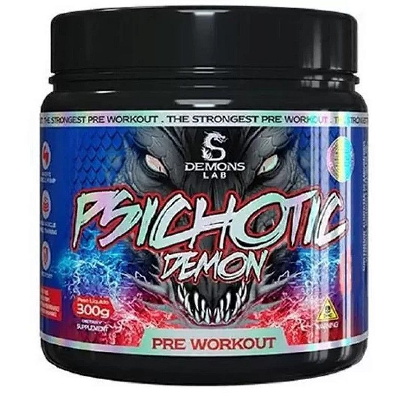 Pre Treino Psichotic Demon Tropic Pineapple 300g - Demons Lab - Taurene Suplementos