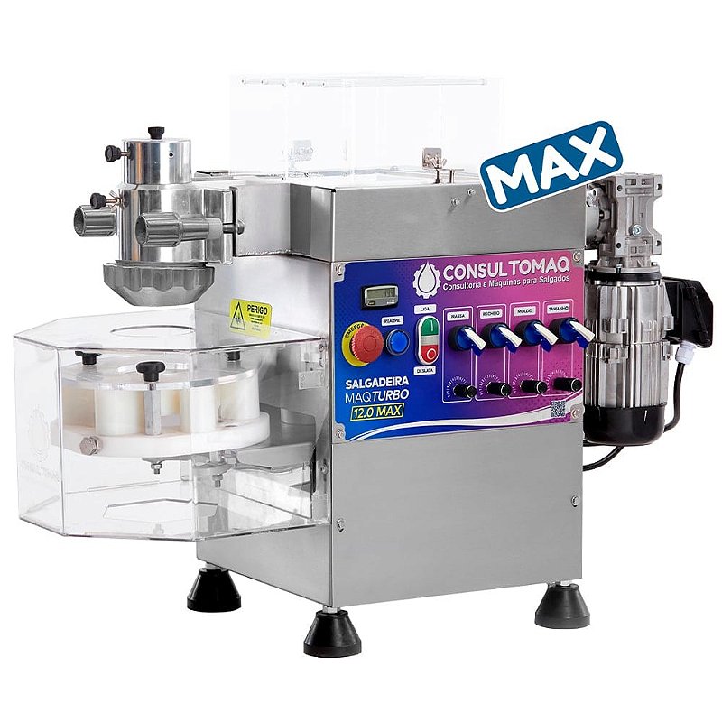 Máquina de Salgados Salgadeira Maqturbo 12.0 MAX, Estrutura Inox - Loja ...