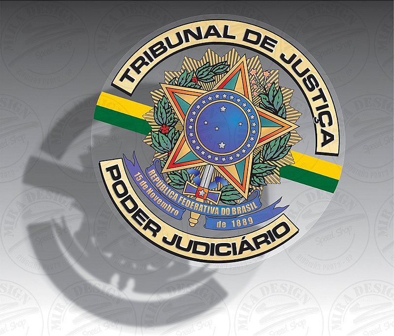 Adesivo TRIBUNAL DE JUSTIÇA - PODER JUDICIÁRIO p/ Vidro - Mira Design ...