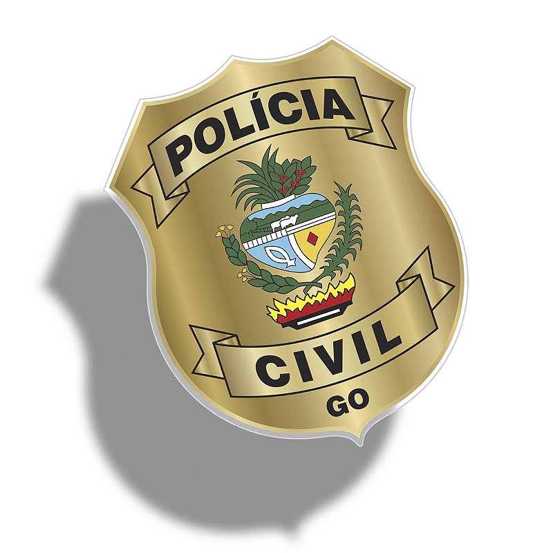 Adesivo POLÍCIA CIVIL ESTADO DE GOIÁS (DISTINTIVO) p/ vidro (INTERNO ...