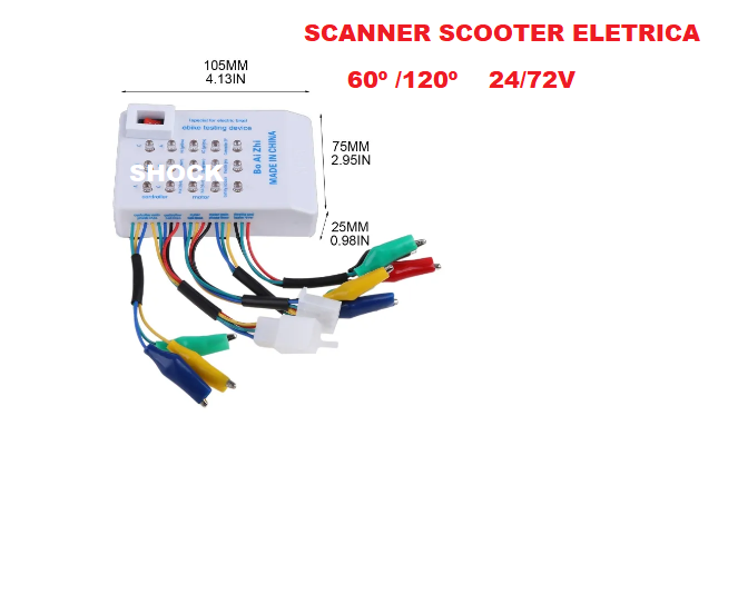 Scanner Controladora Modulo Scooter,patinete Eletrico 24/72v - Shock ...