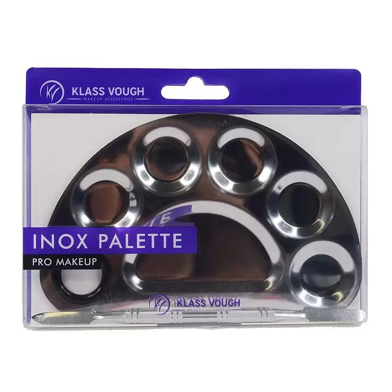 Placa e espátula de inox para maquiagem - Klass Vough - Vintage Make Beauty