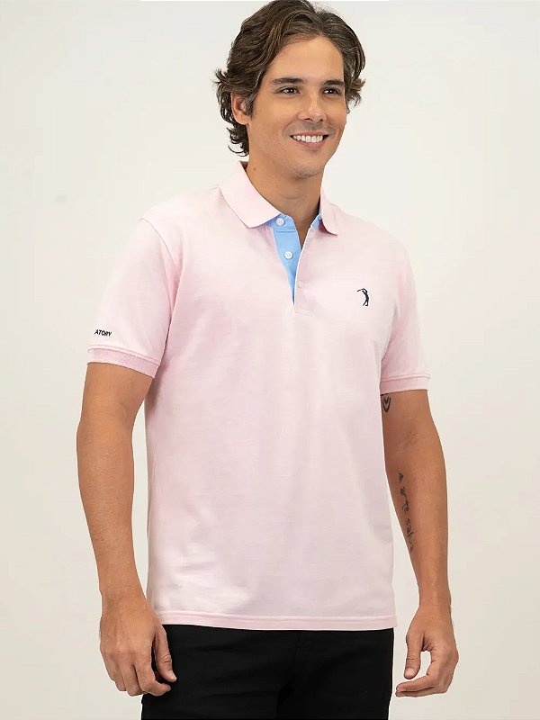Polo Piquet Pink Sorbet Aleatory - Casa das Camisas