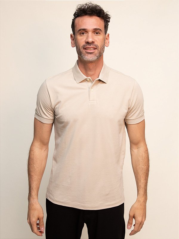 Polo Piquet Areia Aramis Masculina Original | Casa das Camisas - Casa ...