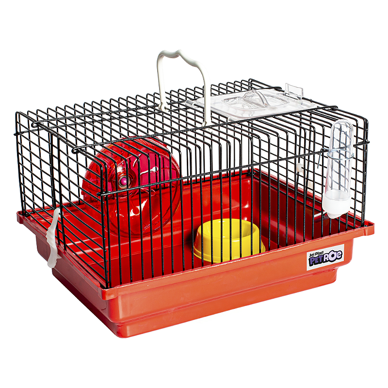 Gaiola para Hamster Brasileirinha Black Vermelha - Jel Plast