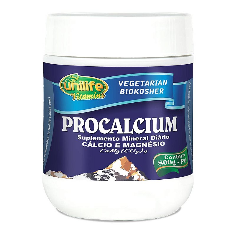 Procalcium Calcio e Magnésio Unilife 800g | Empório & Cia - Empório ...