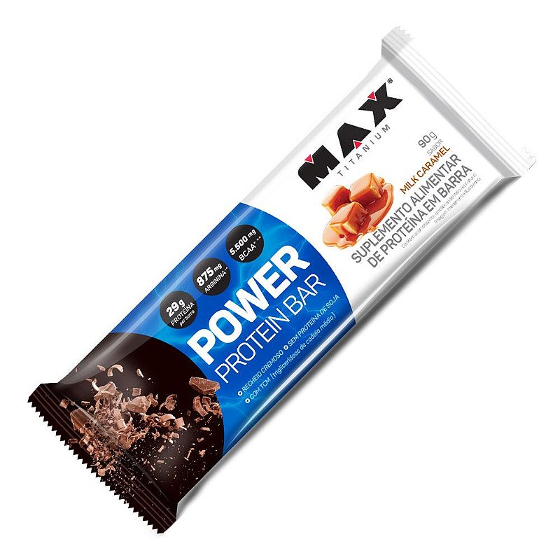 Power Protein Bar Milk Caramel Max Titanium 90g Unidade | Empório & Ci ...