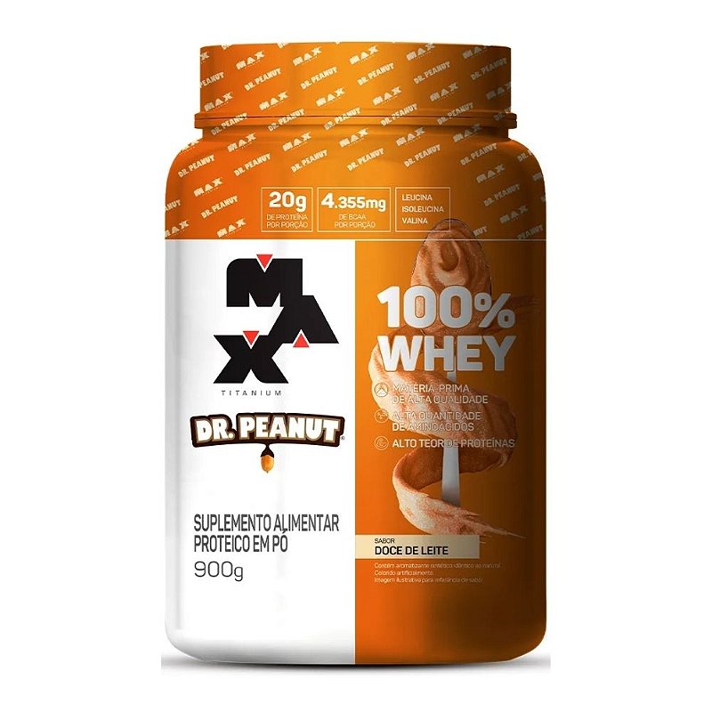 Whey 100% Doce de Leite Max Titanium 900g - Empório & Cia Produtos Naturais