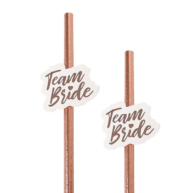 Kit 10 Canudos Team Bride Rose Gold - Hora da Despedida | Todos os ...